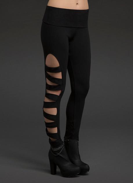 Slashed Side Leggings | Hot Topic