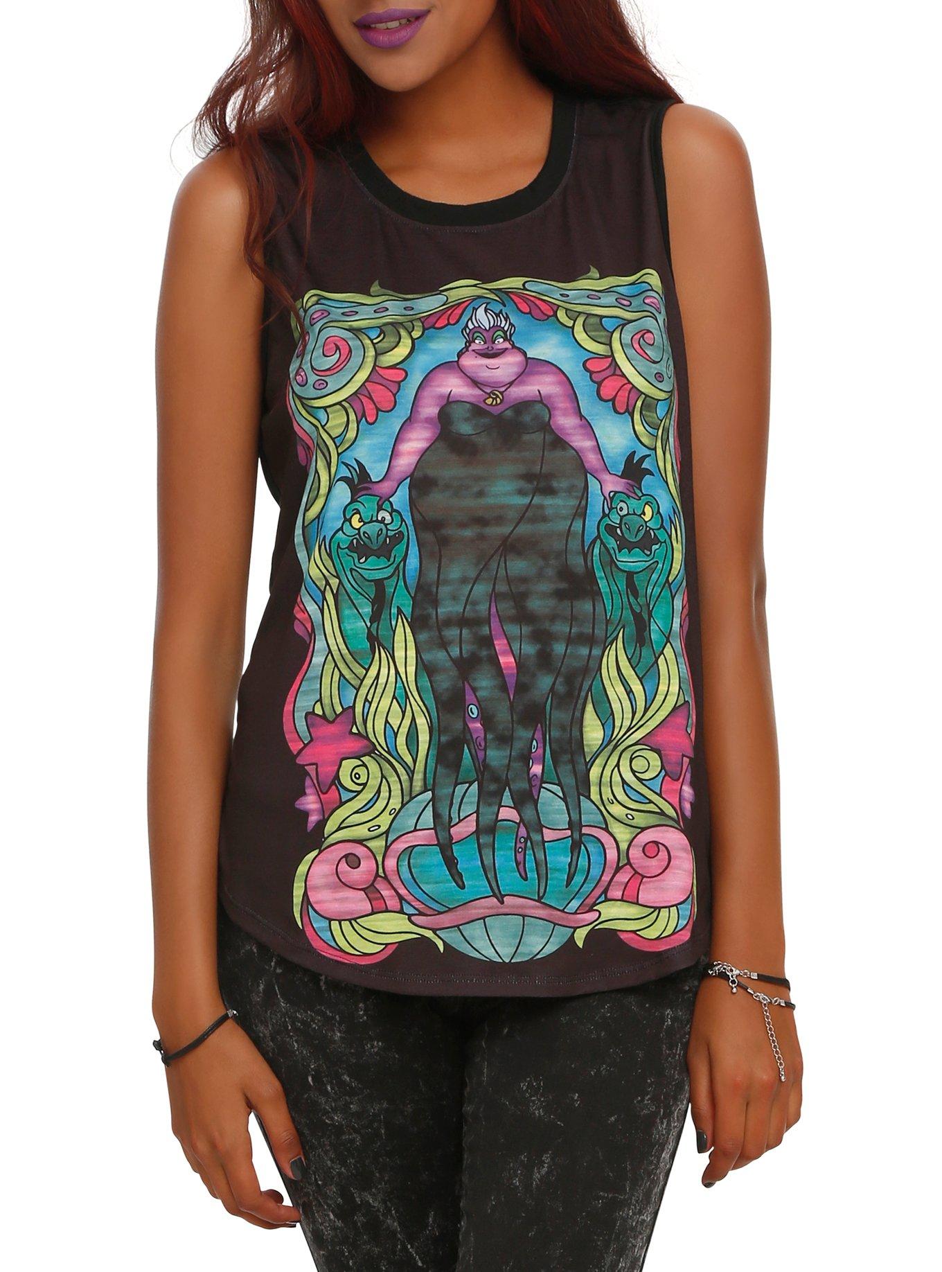 Disney The Little Mermaid Ursula Stained Glass Girls Muscle Top | Hot Topic