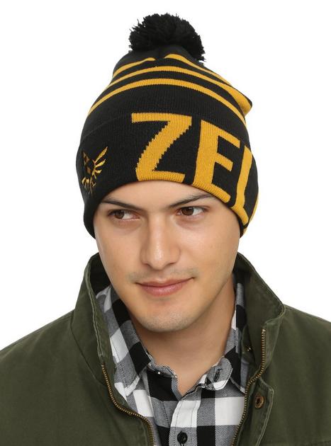 The Legend Of Zelda Triforce Stripe Pom Beanie | Hot Topic