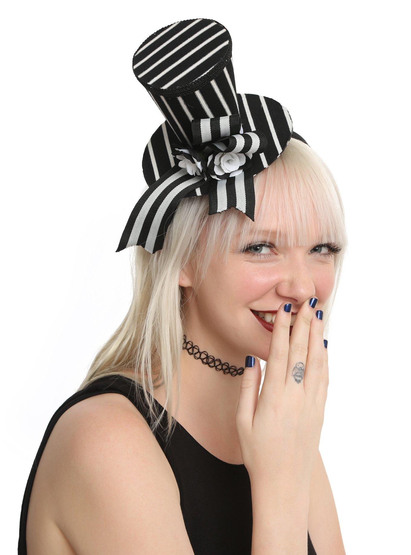 LOVEsick Mini Striped Top Hat Headband | Hot Topic