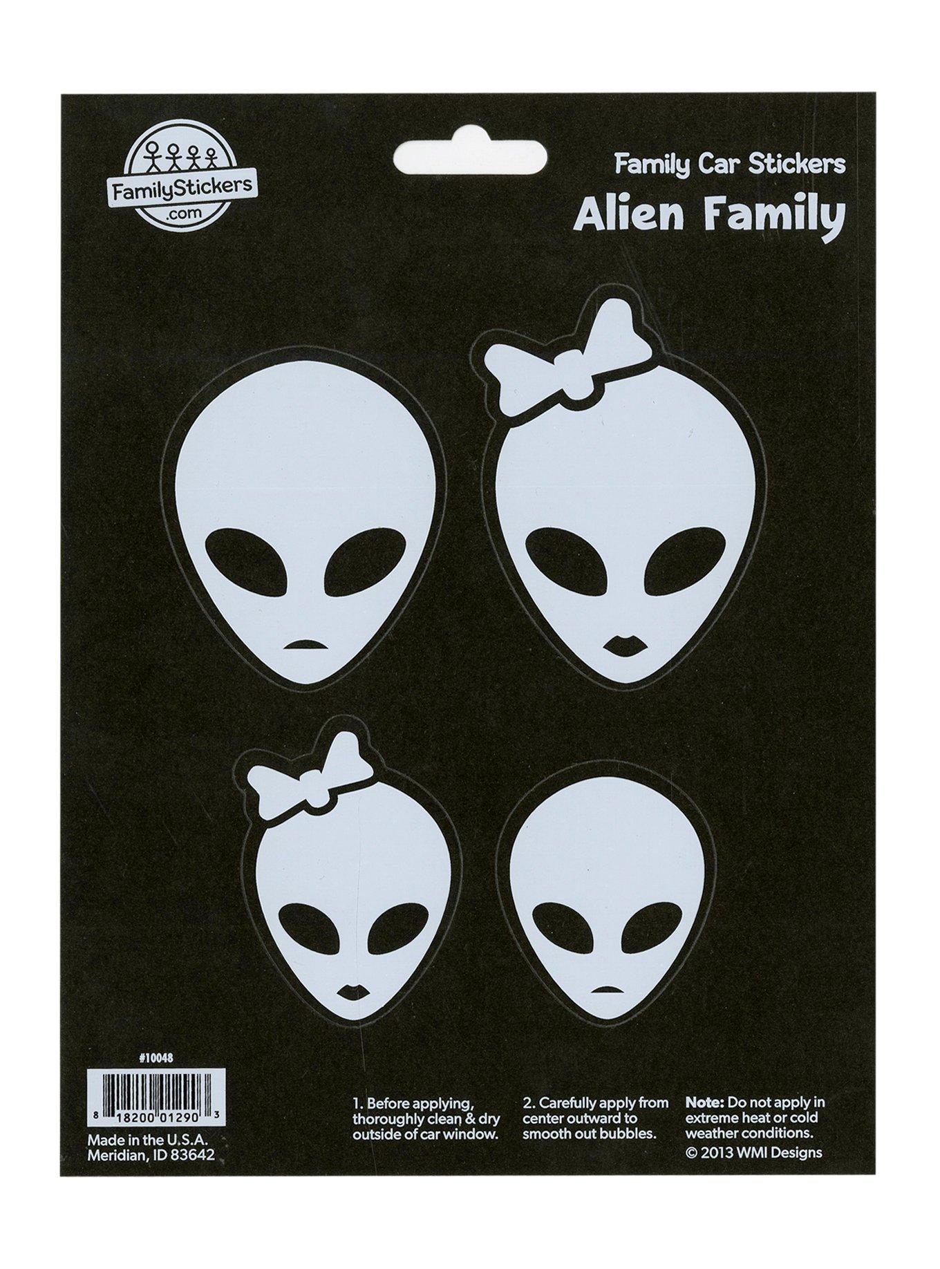 Alien Family Car Stickers | Hot Topic