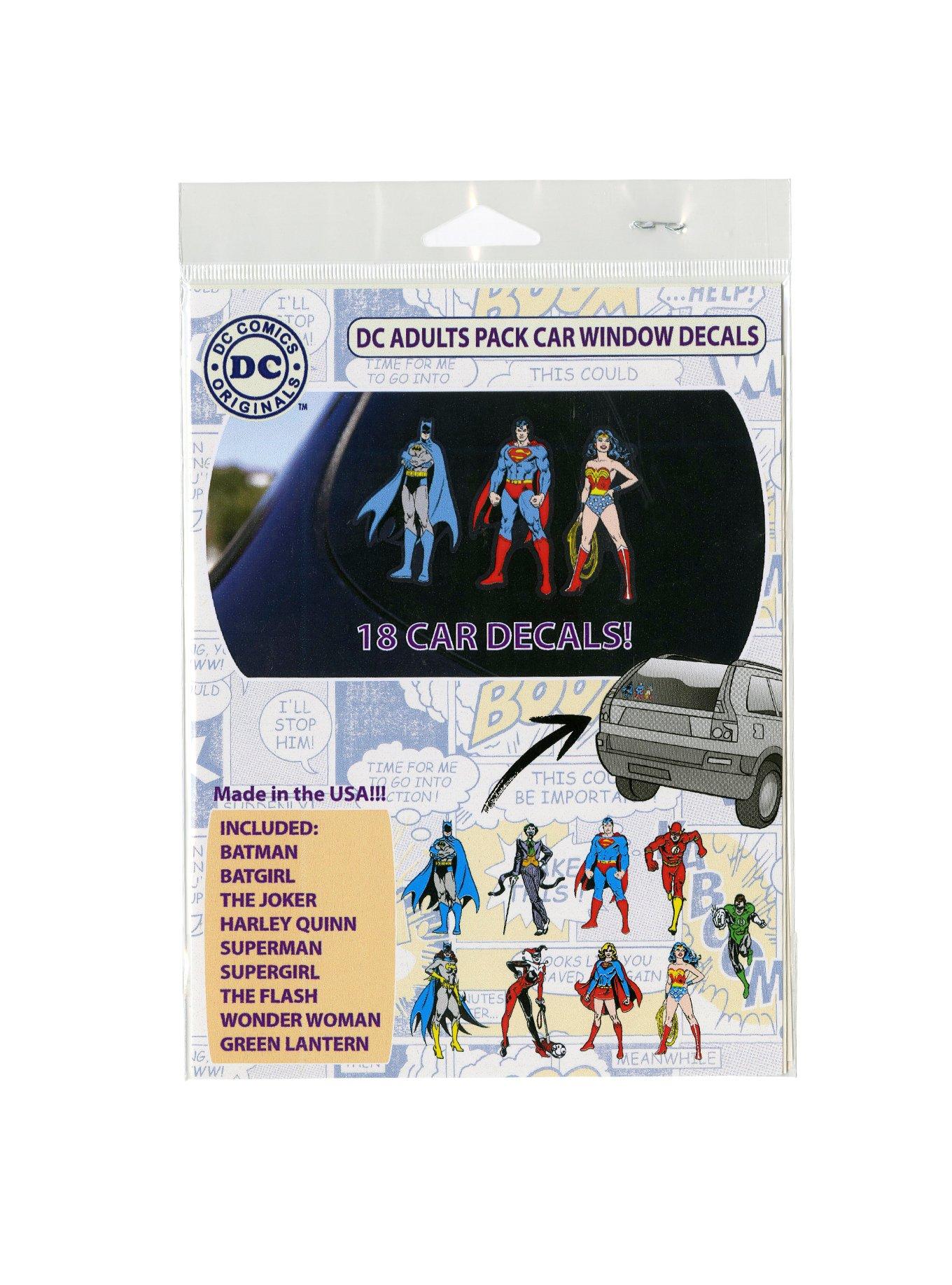 DC Comics Characters Car Decals | Hot Topic