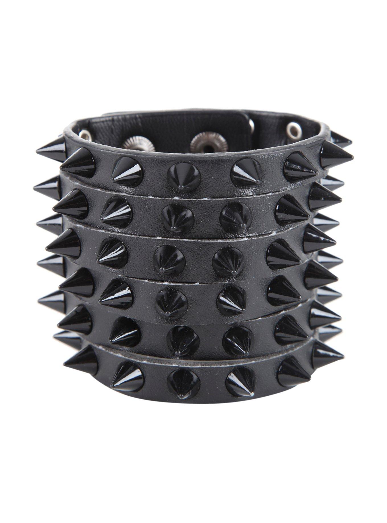 Black Spike Wrist Cuff | Hot Topic
