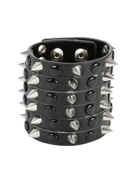 Silver Spike Cuff Bracelet | Hot Topic