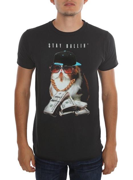 Stay Ballin Cat T-Shirt | Hot Topic