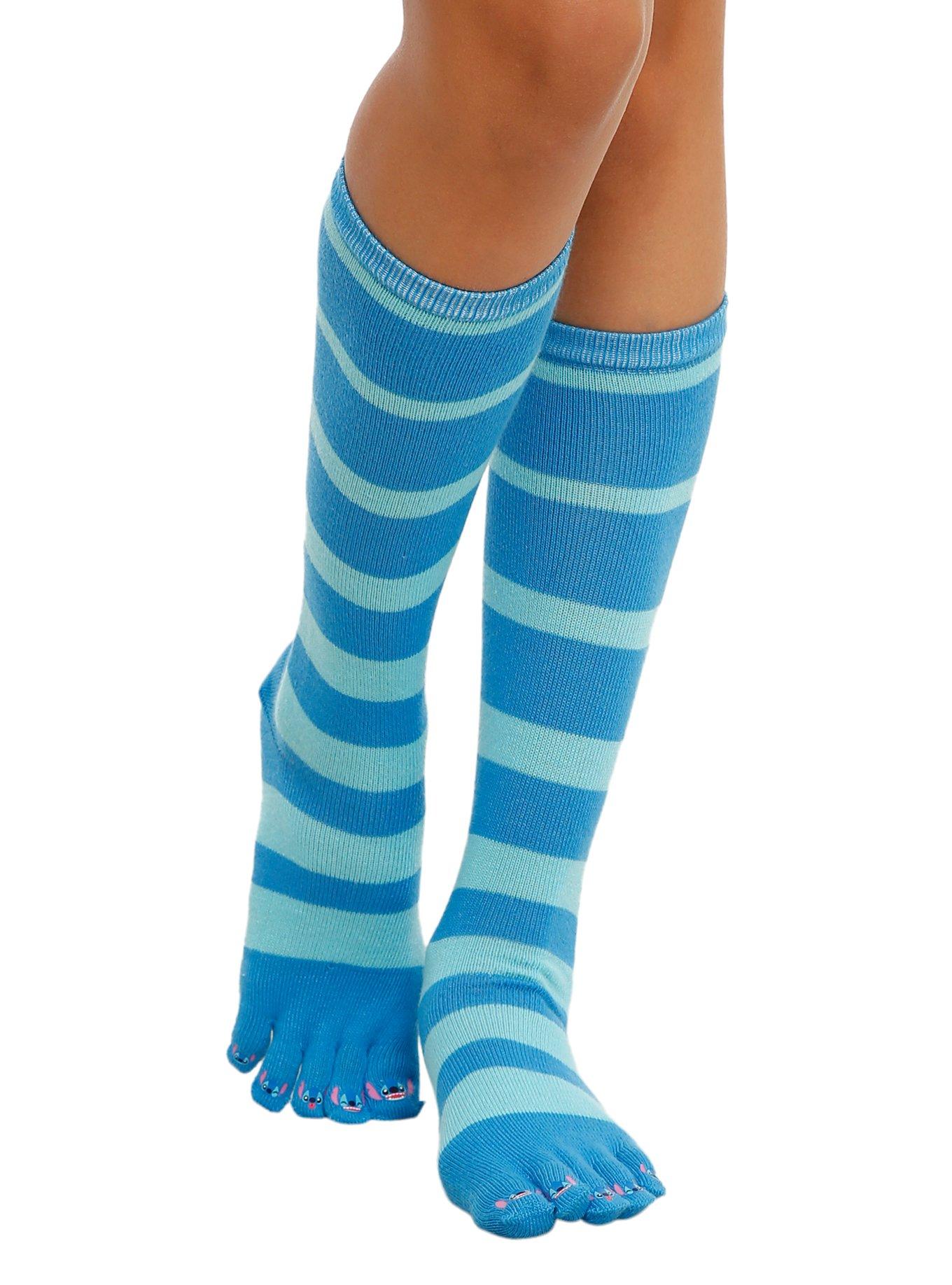 Disney Lilo & Stitch Striped Toe Socks | Hot Topic
