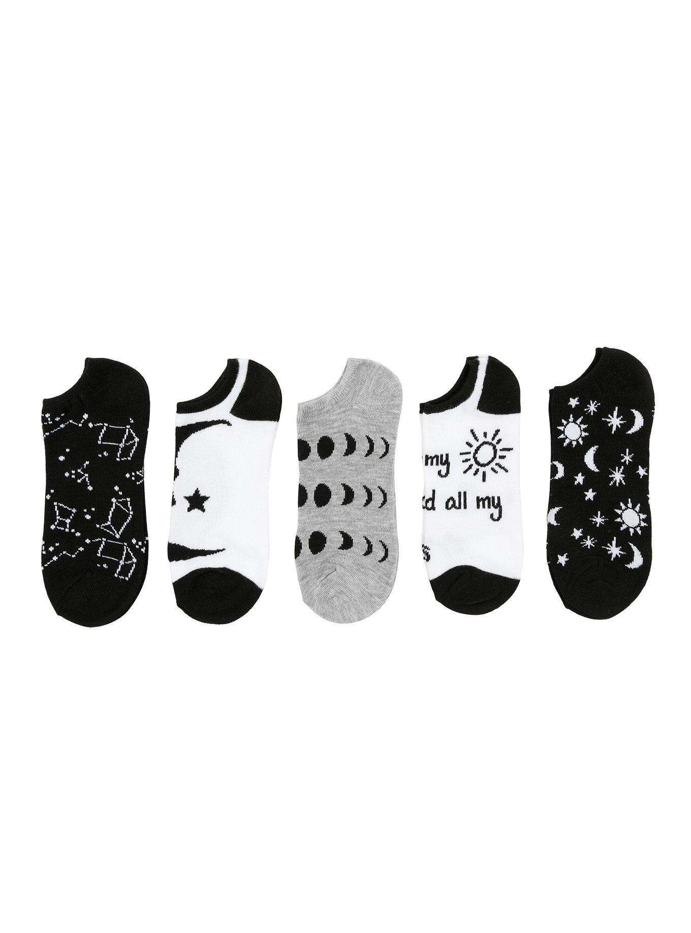 Sun Moon And Stars No-Show Socks | Hot Topic