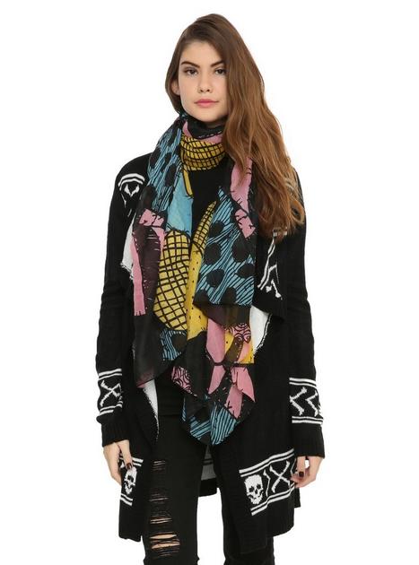 The Nightmare Before Christmas Patchwork Scarf | Hot Topic