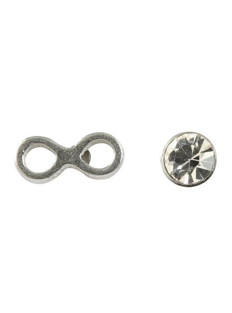 Steel Clear CZ and Infinity Symbol Dermal Top 2 Pack | Hot Topic