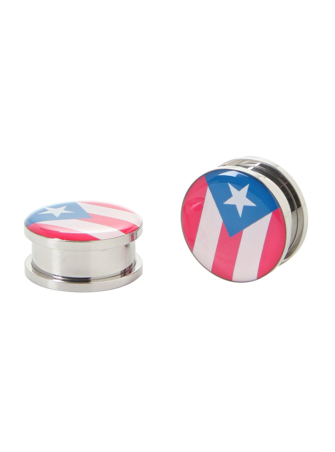 Puerto Rico Flag Spool Plug 2 Pack | Hot Topic