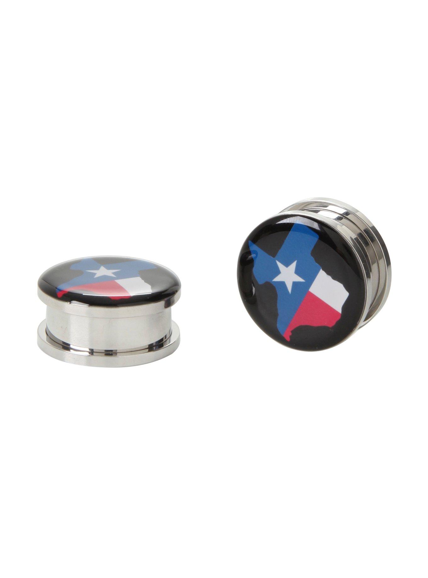 Steel Texas State Spool Plug 2 Pack | Hot Topic