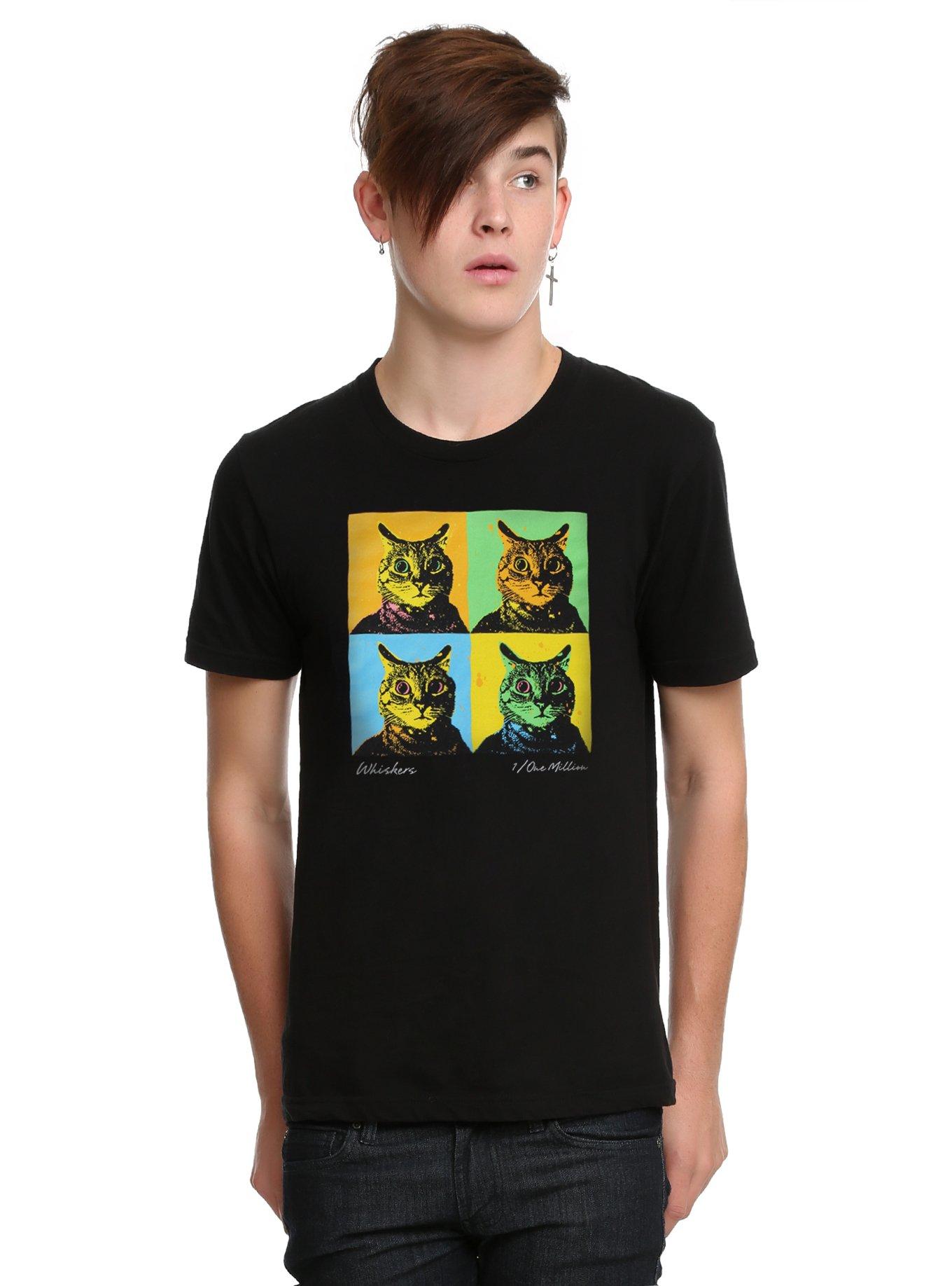 Pop Art Whiskers Cat T-Shirt | Hot Topic