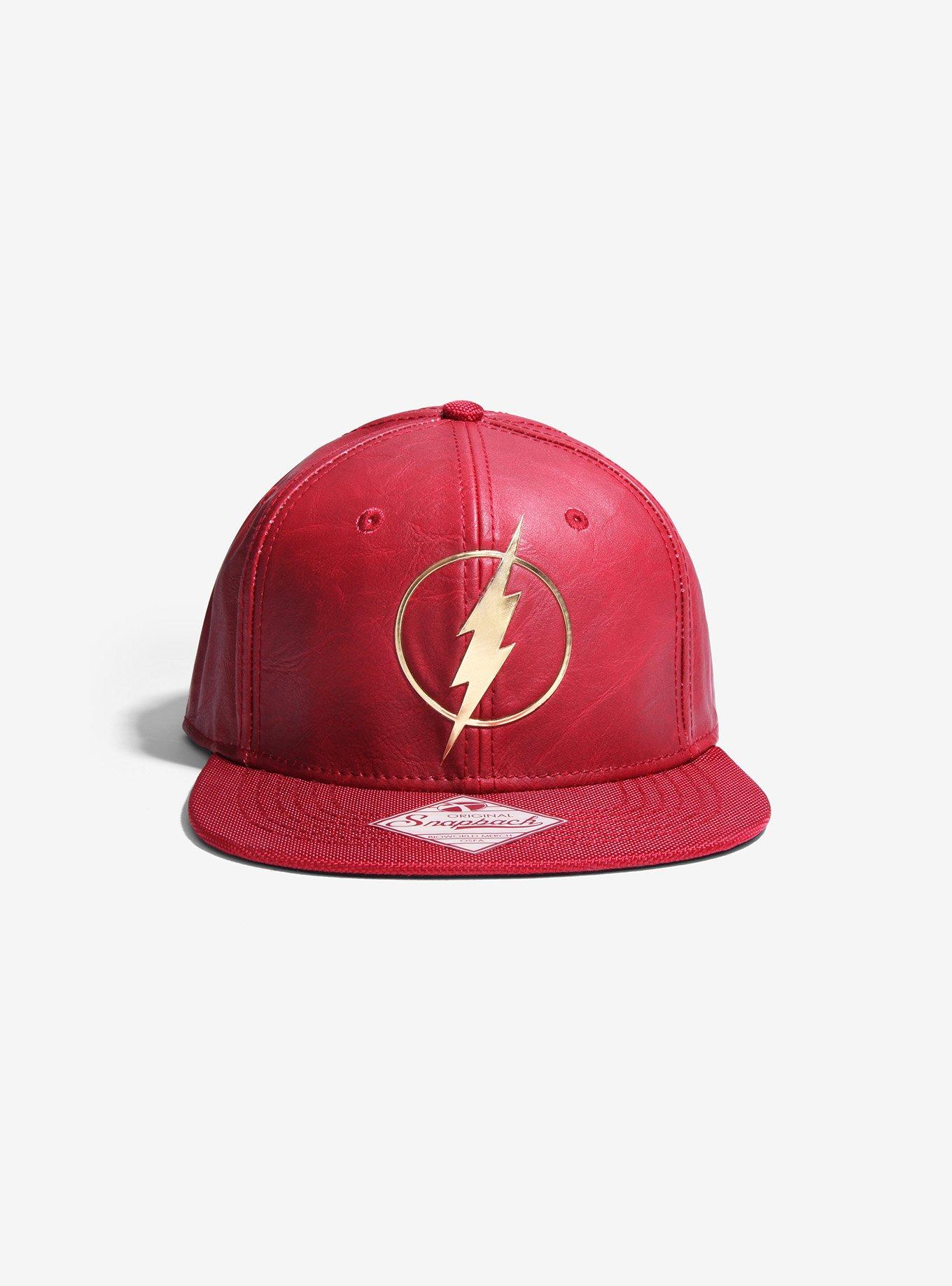 DC Comics The Flash Faux Leather Snapback Hat | BoxLunch
