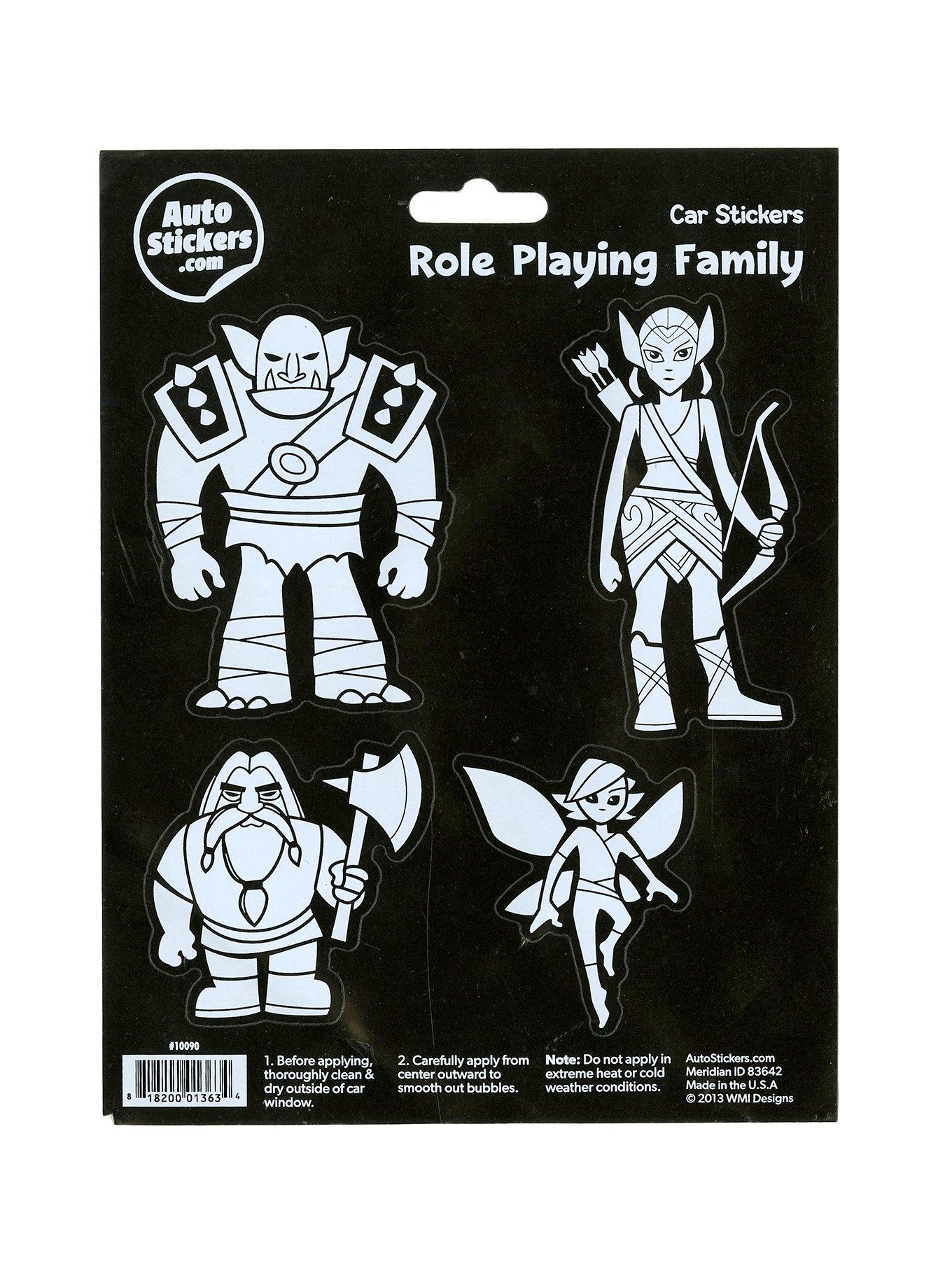 Role Playing Family Auto Stickers | Hot Topic
