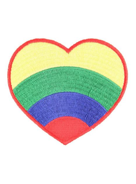 Retro Rainbow Heart Patch | Hot Topic