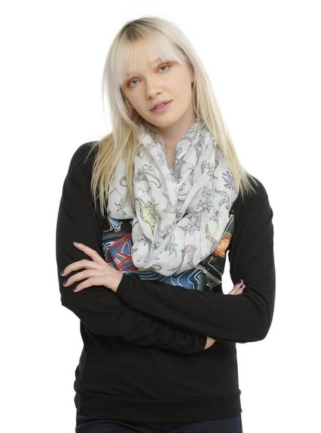 Pastel Dinosaur Print Infinity Scarf | Hot Topic