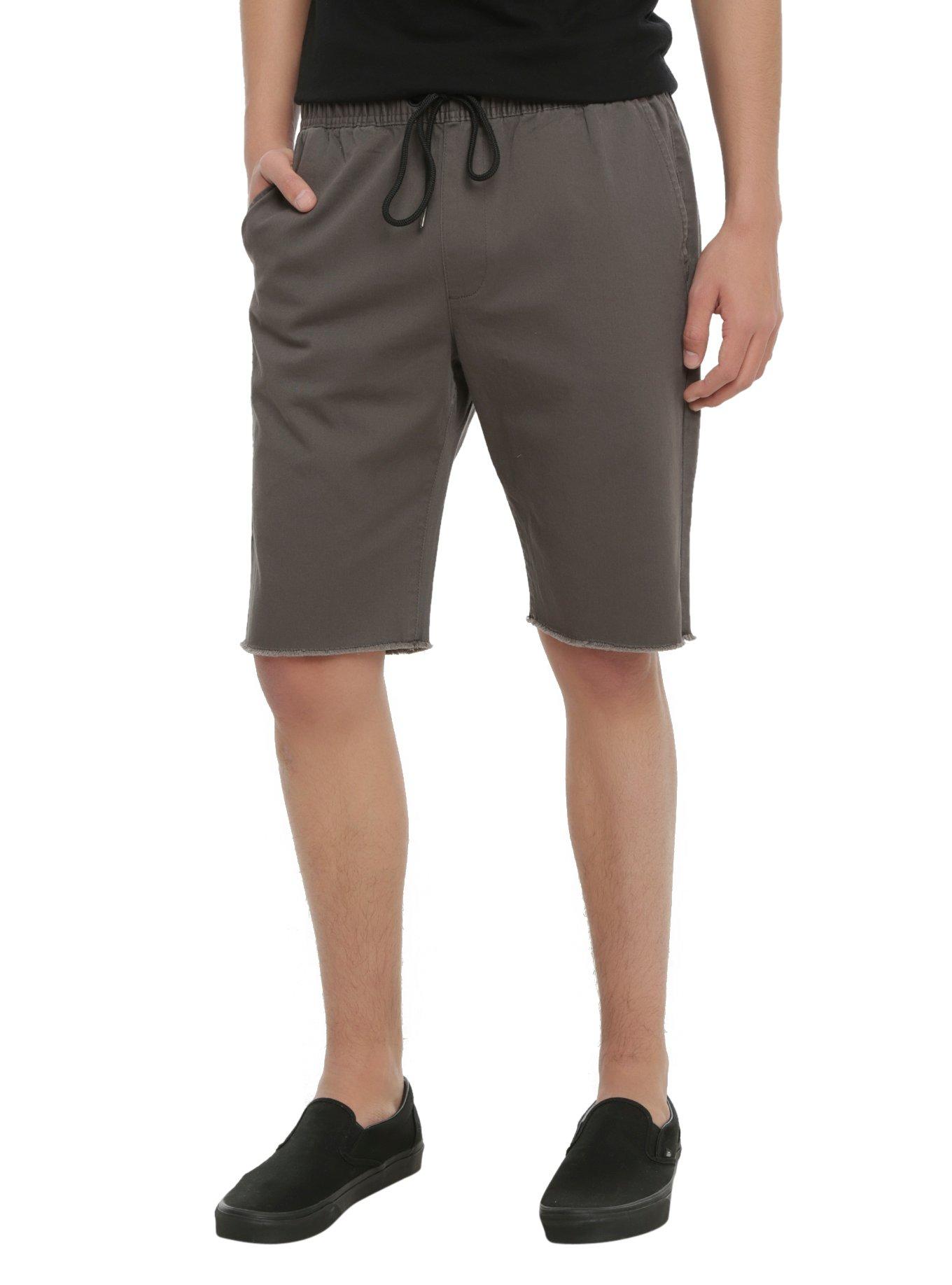 XXX RUDE Grey Chino Jogger Shorts | Hot Topic