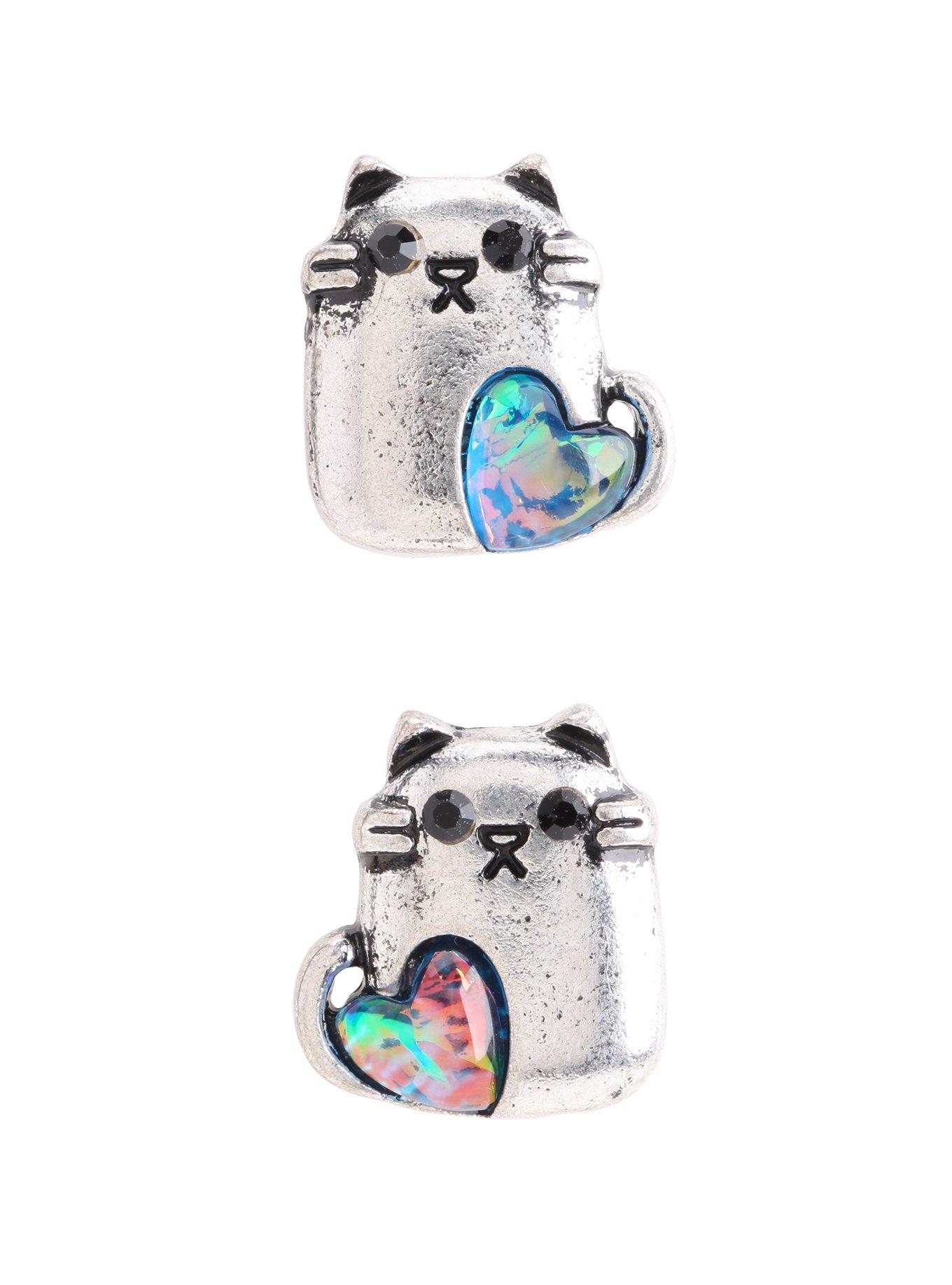 Heart Cat Earrings | Hot Topic