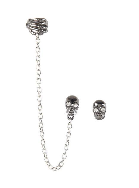 Skull Hand Cuff Earrings | Hot Topic