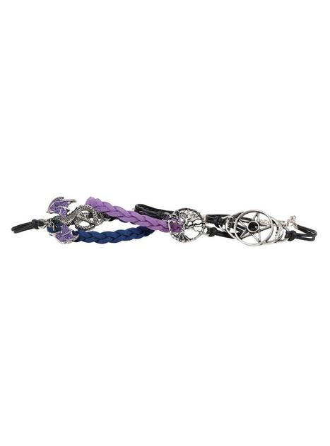Purple Dragon Cord Bracelet Set | Hot Topic