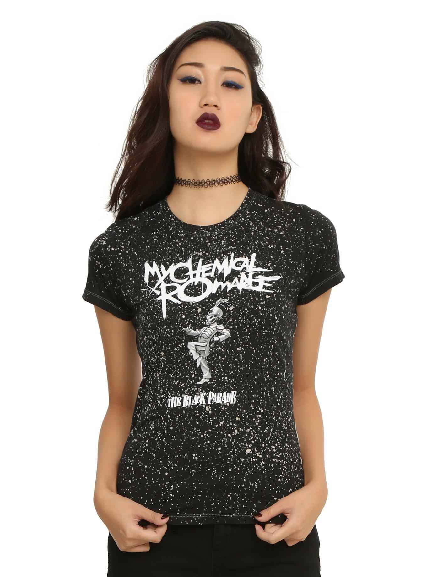 My Chemical Romance The Black Parade Bleach Splatter Girls T-Shirt ...