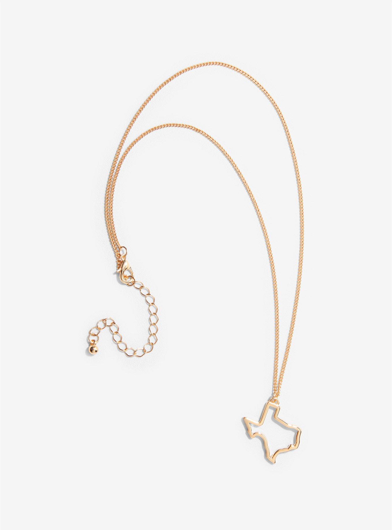 14k Gold Plated Texas Necklace | BoxLunch