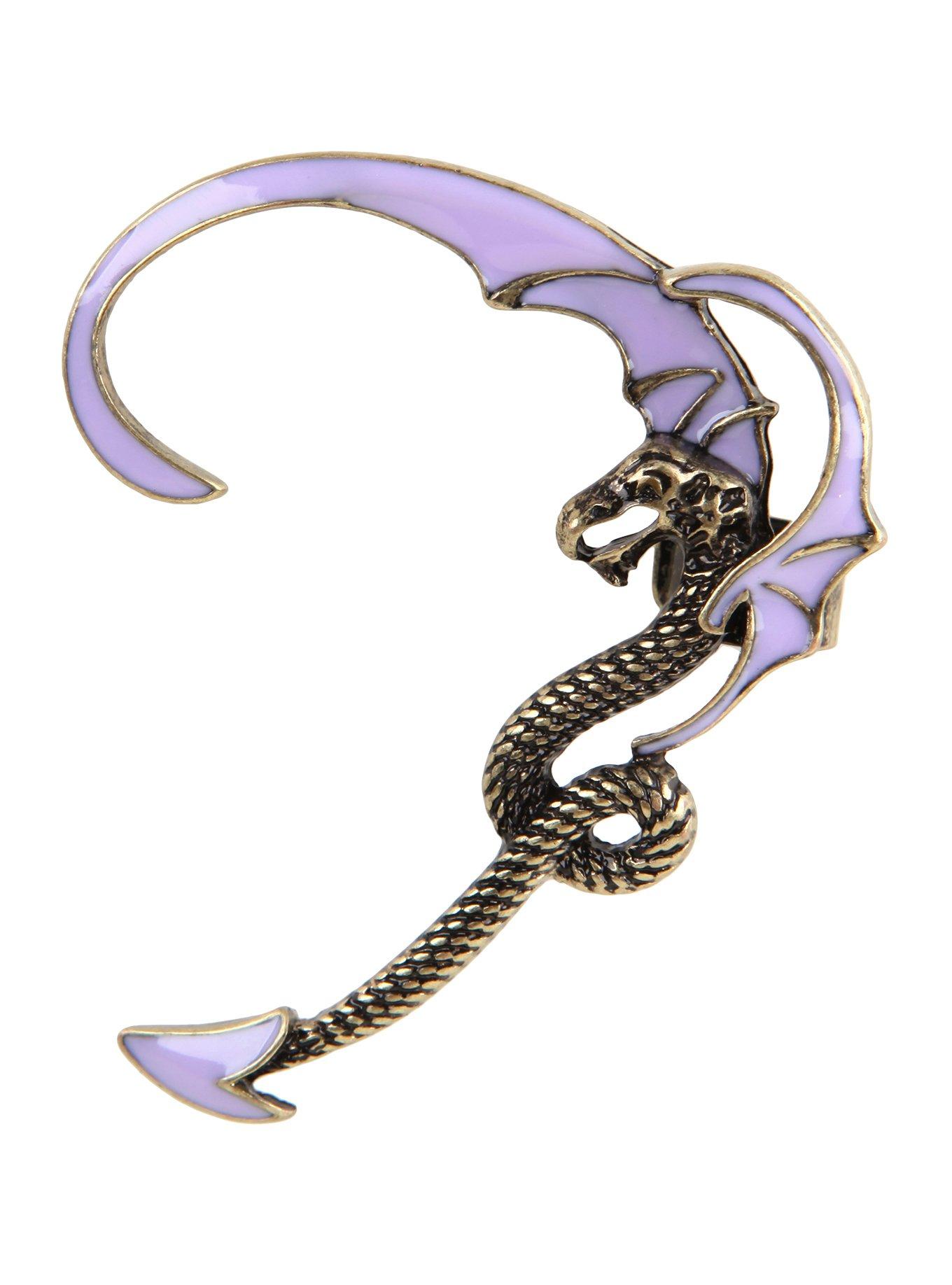 Gold Glow-In-The-Dark Dragon Ear Cuff | Hot Topic