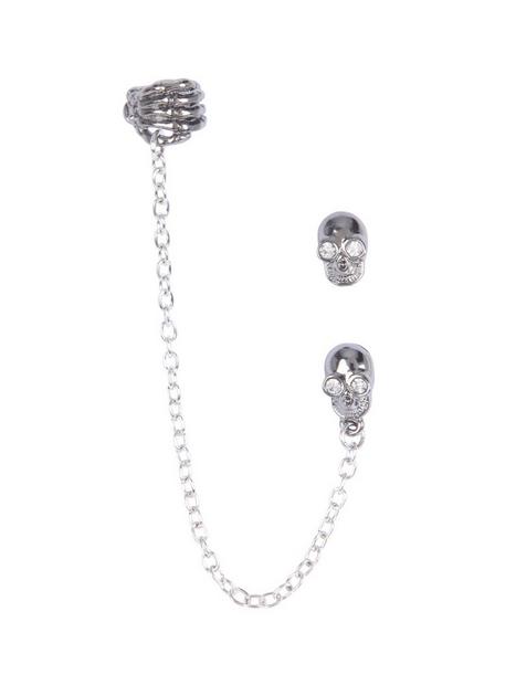 Skull Hand Cuff Earrings | Hot Topic