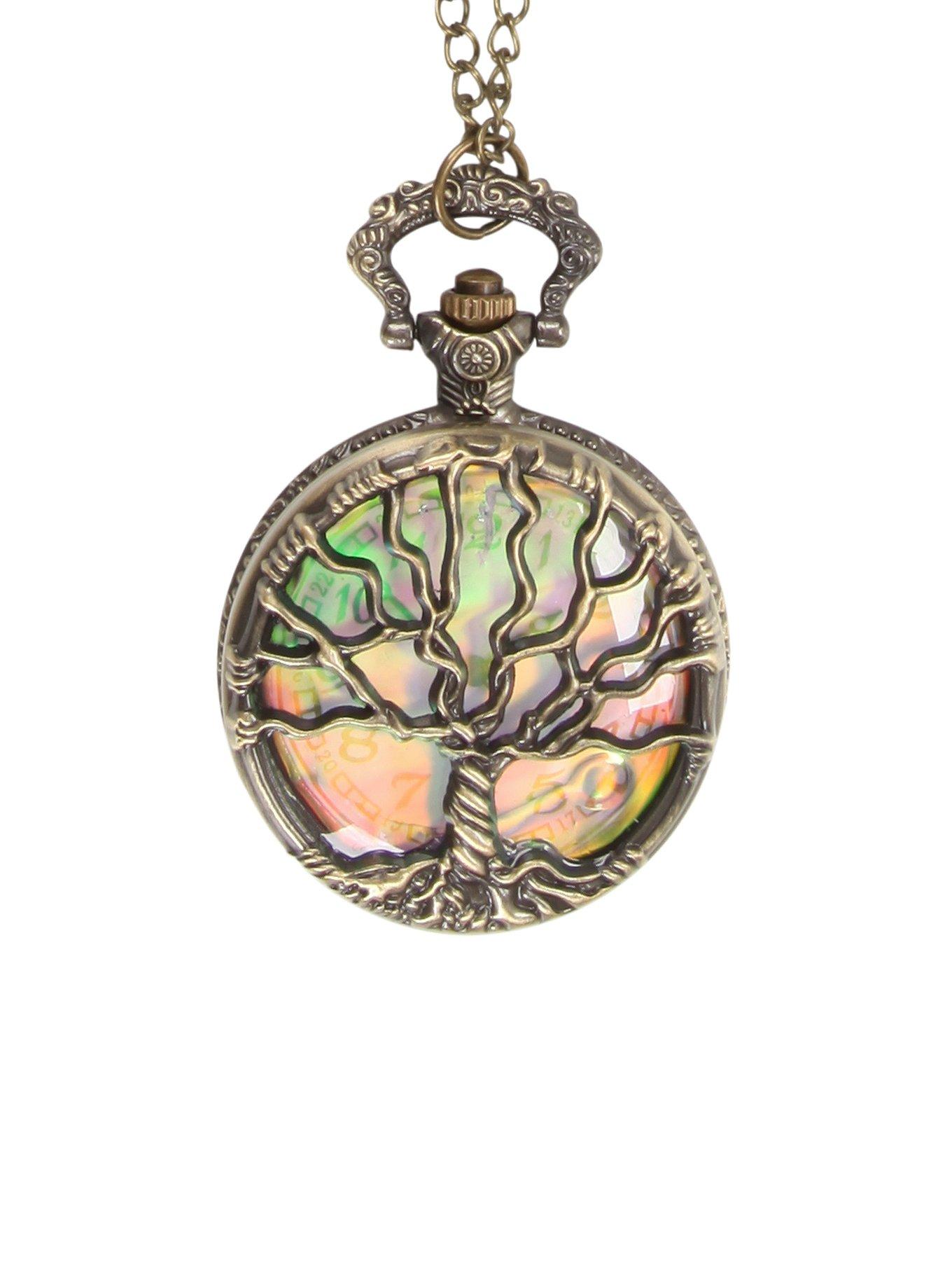 Tree Of Life Pocket Watch Necklace | Hot Topic