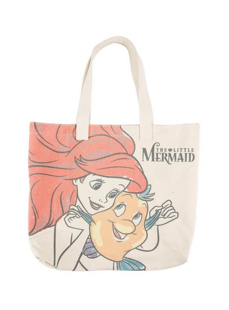 Disney The Little Mermaid Ariel & Flounder Canvas Tote Bag | Hot Topic