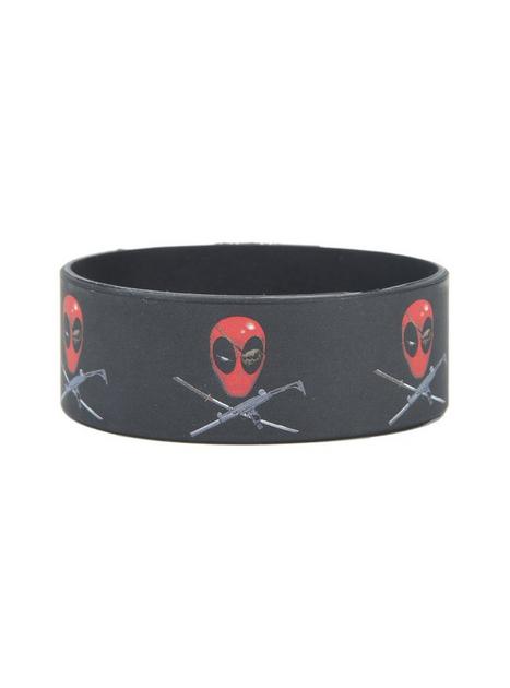 Marvel Deadpool Eye Patch Rubber Bracelet | Hot Topic