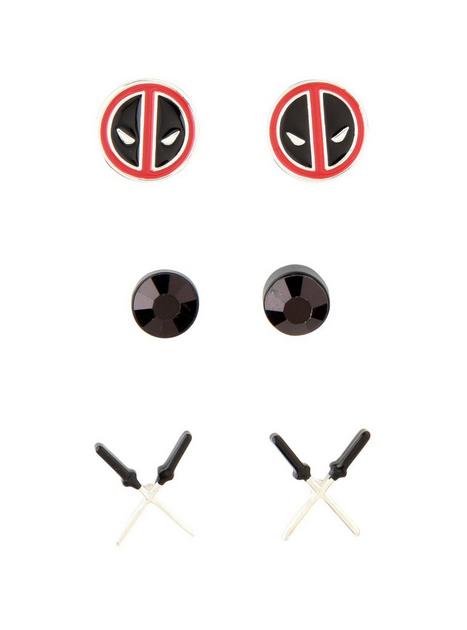 Marvel Deadpool Earrings 3 Pair | Hot Topic