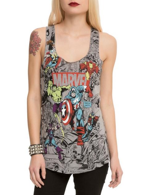 Marvel Group Comic Girls Tank Top | Hot Topic