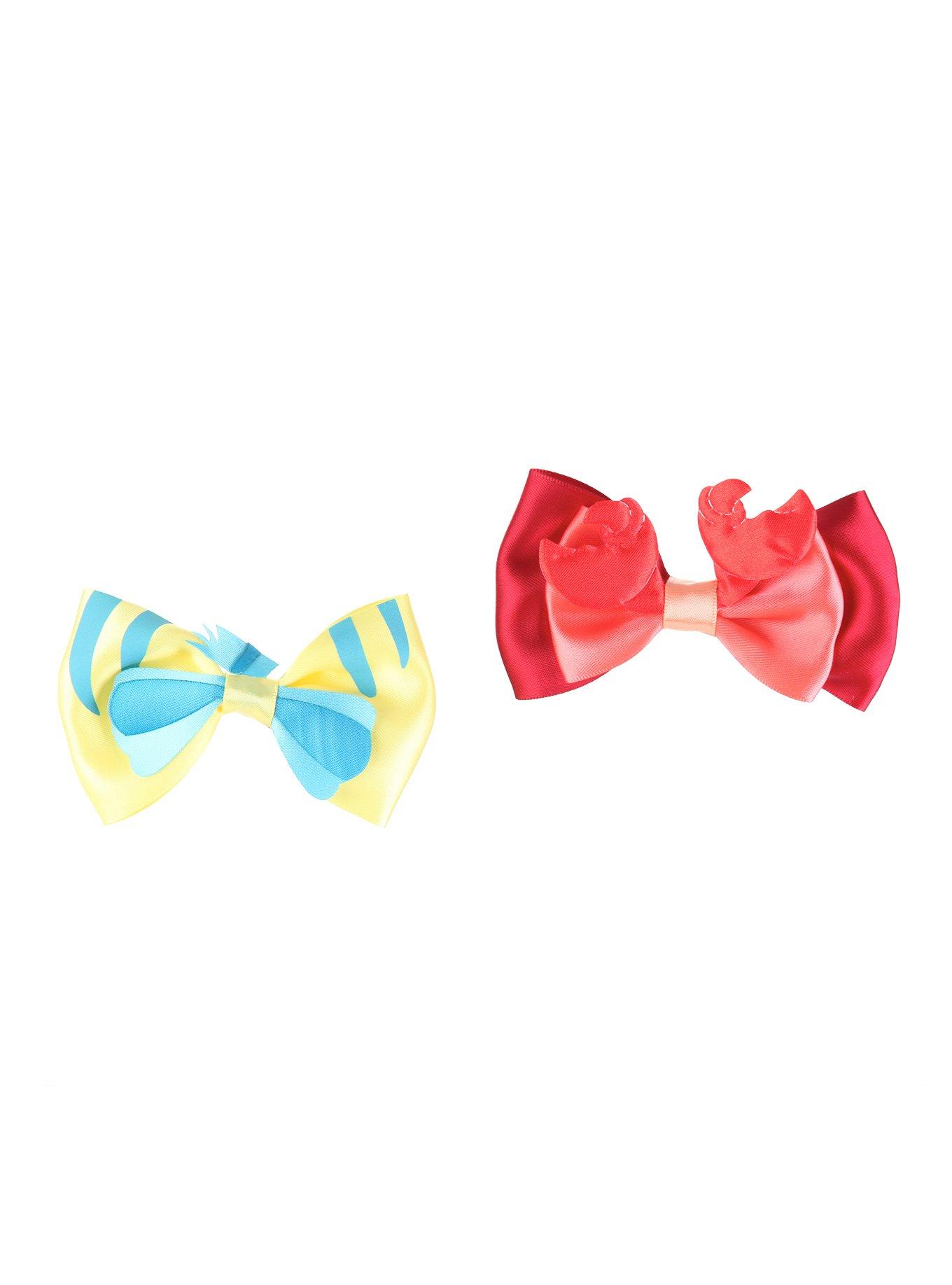 Disney The Little Mermaid Flounder And Sebastian Cosplay Hair Bows ...