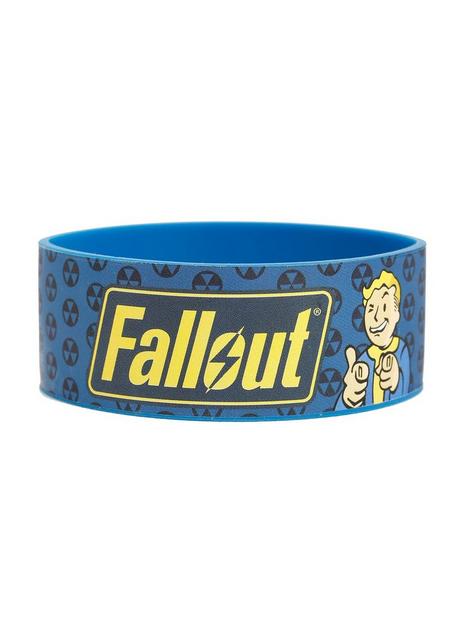 Fallout Vault Boy Thumbs Up Logo Rubber Bracelet | Hot Topic