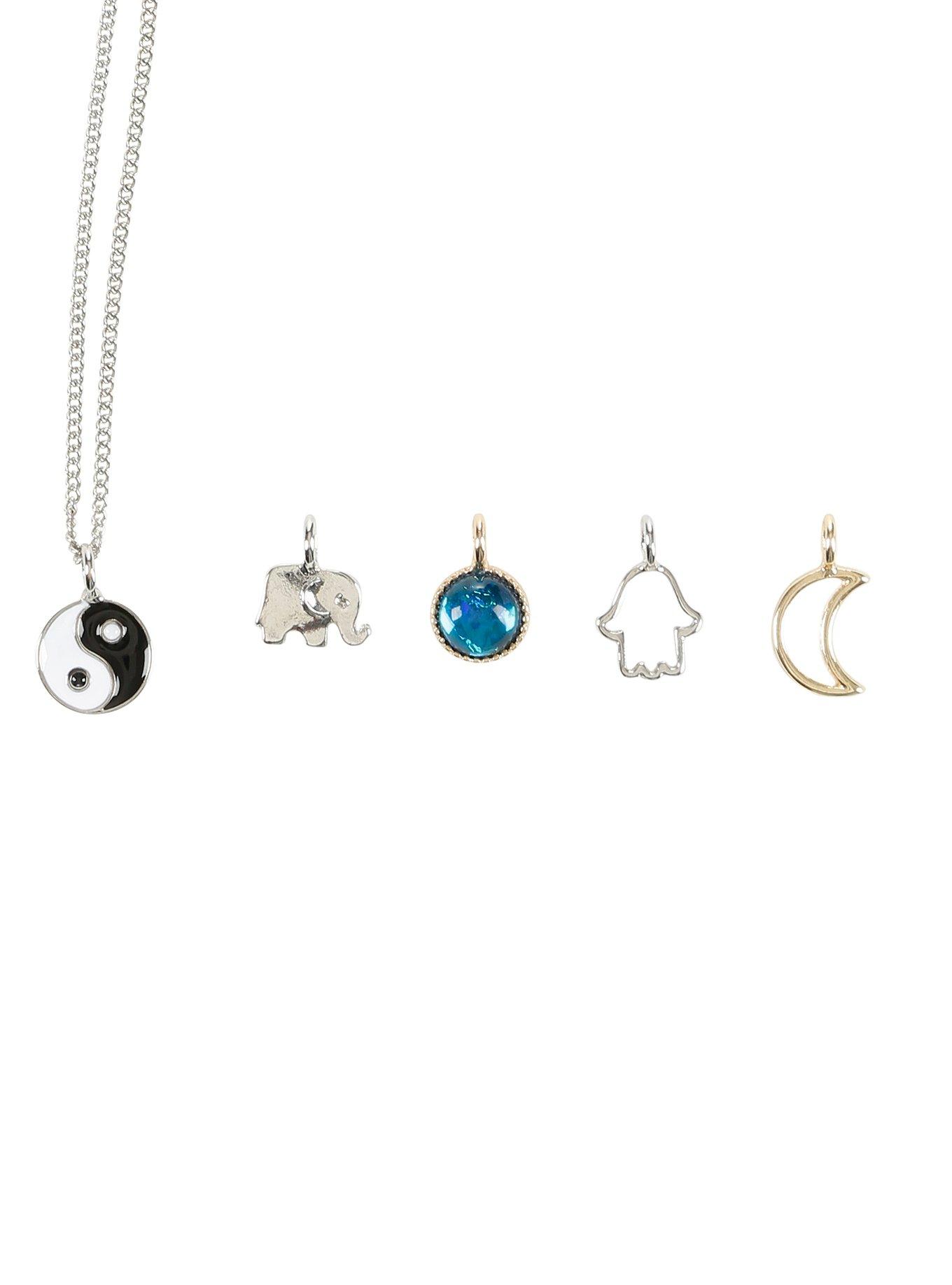 Spritual Symbols Interchangeable Charm Necklace | Hot Topic