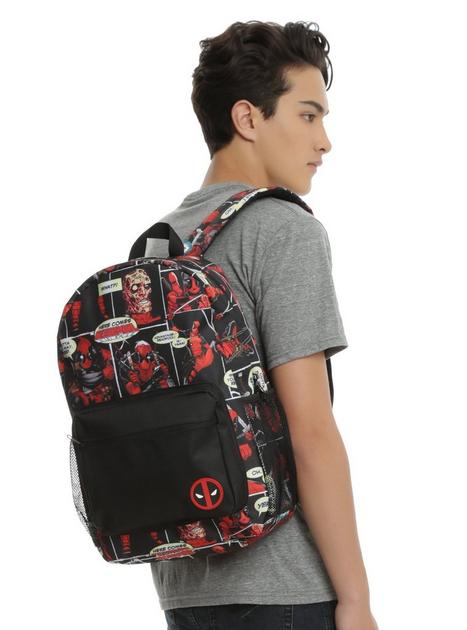 Marvel Deadpool Comic Strip Word Bubble Backpack | Hot Topic
