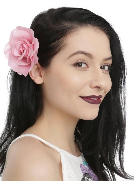 Pink Rose Hair Clip | Hot Topic