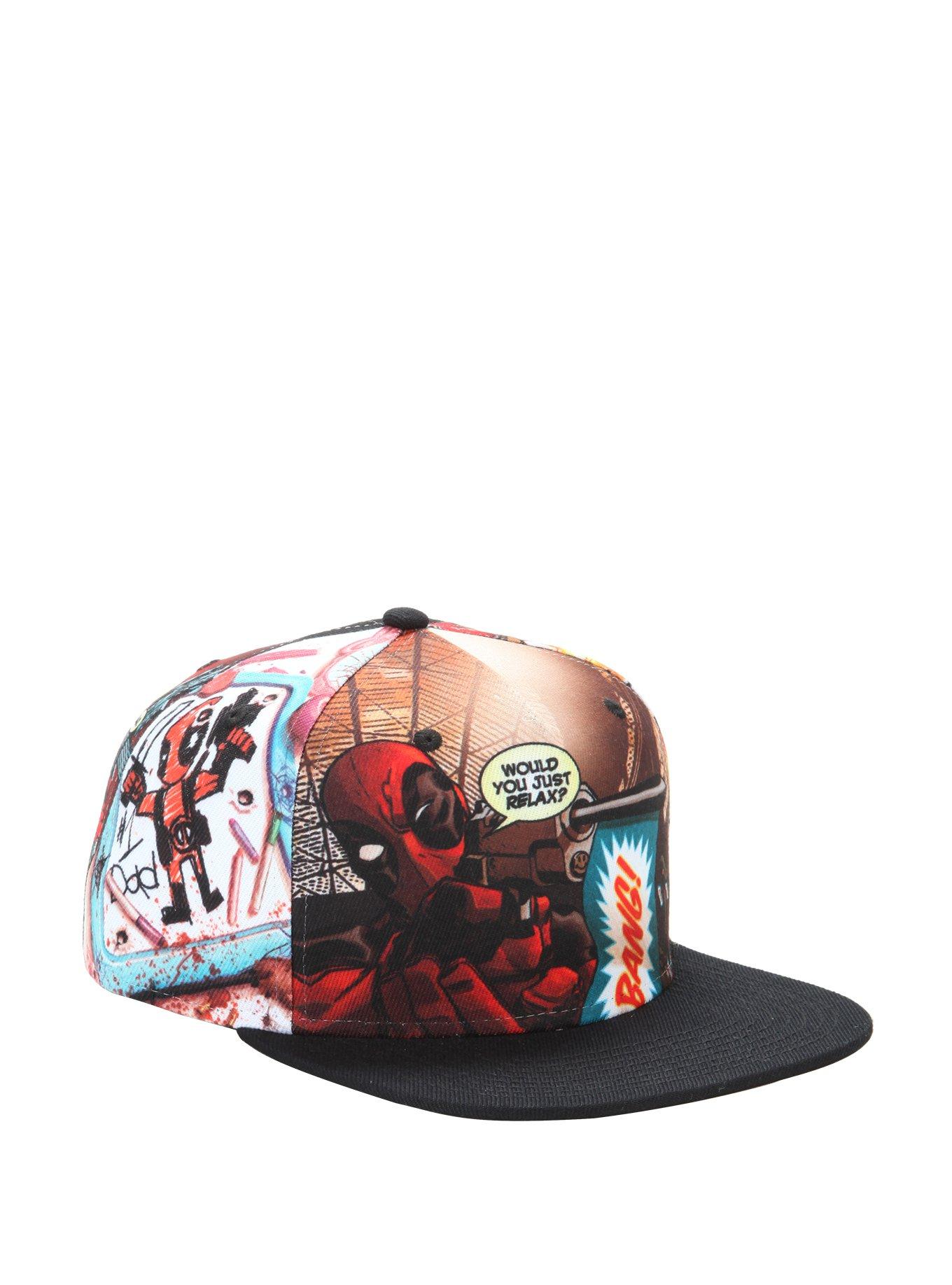 Marvel Deadpool Panels Sublimation Snapback Hat | Hot Topic