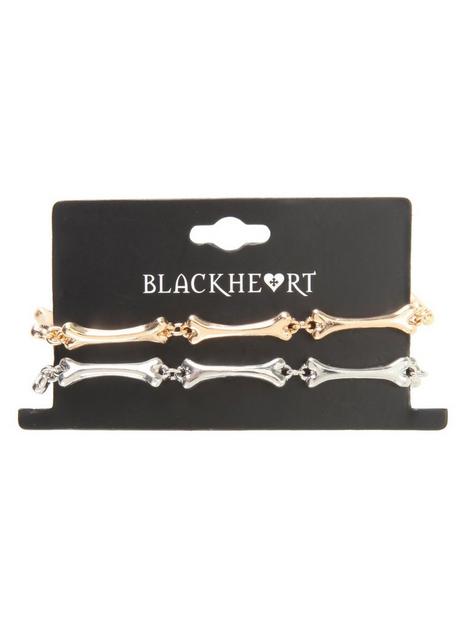 Silver & Gold Tone Chain Bracelet Set | Hot Topic