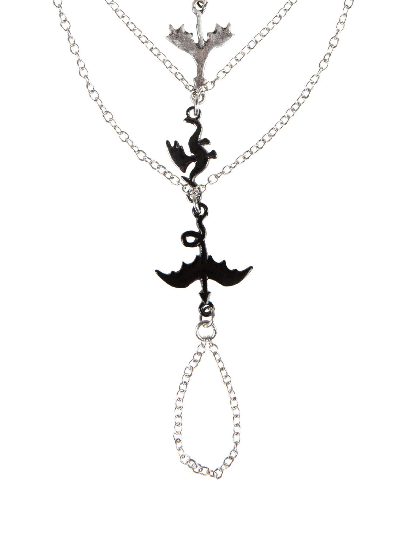 Blackheart Flying Dragons Mixed Metal Hand Harness | Hot Topic