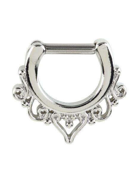 Filigree Heart Septum Clicker | Hot Topic
