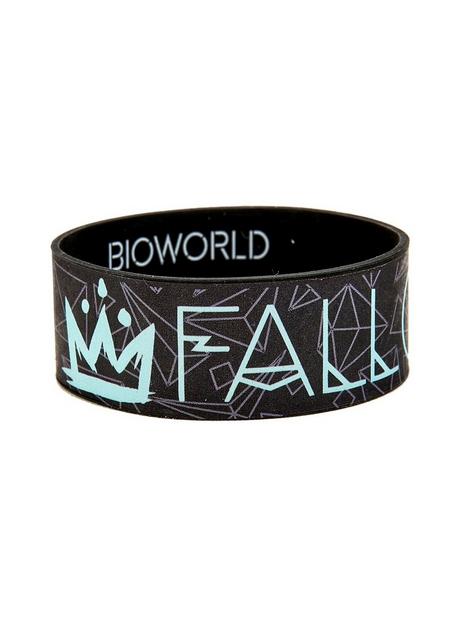 Fall Out Boy Logo Geometric Print Rubber Bracelet | Hot Topic