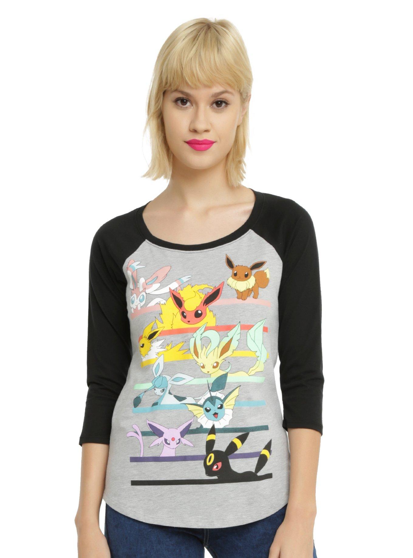 Pokemon Eevee Evolution Characters Girls Raglan | Hot Topic