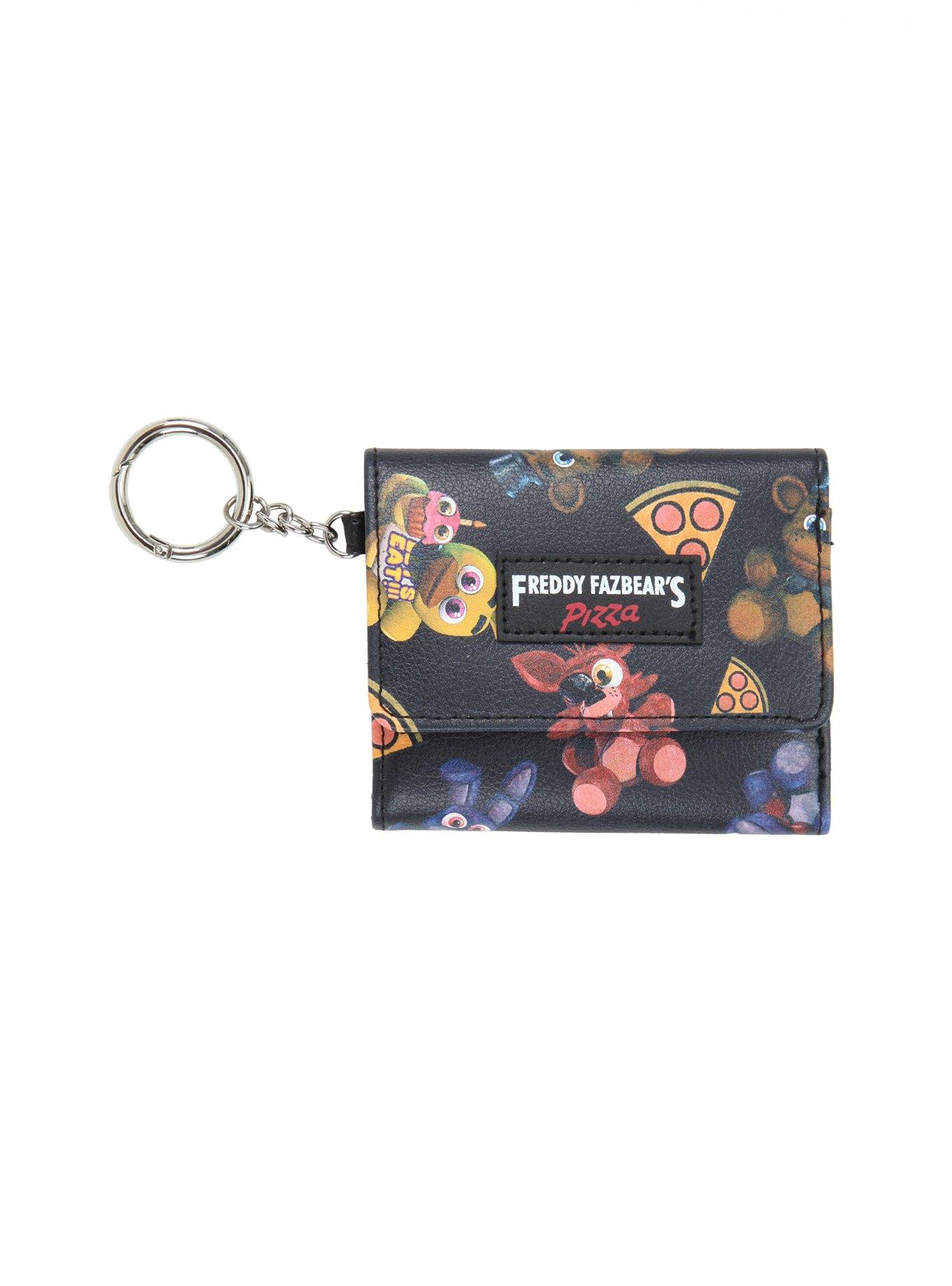 Five Nights At Freddy's Tossed Character Tri-Fold Wallet & Key Chain ...