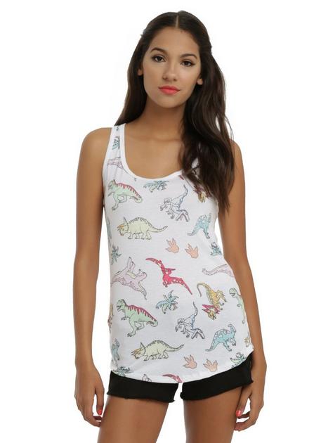Dino Allover Print Girls Tank Top | Hot Topic