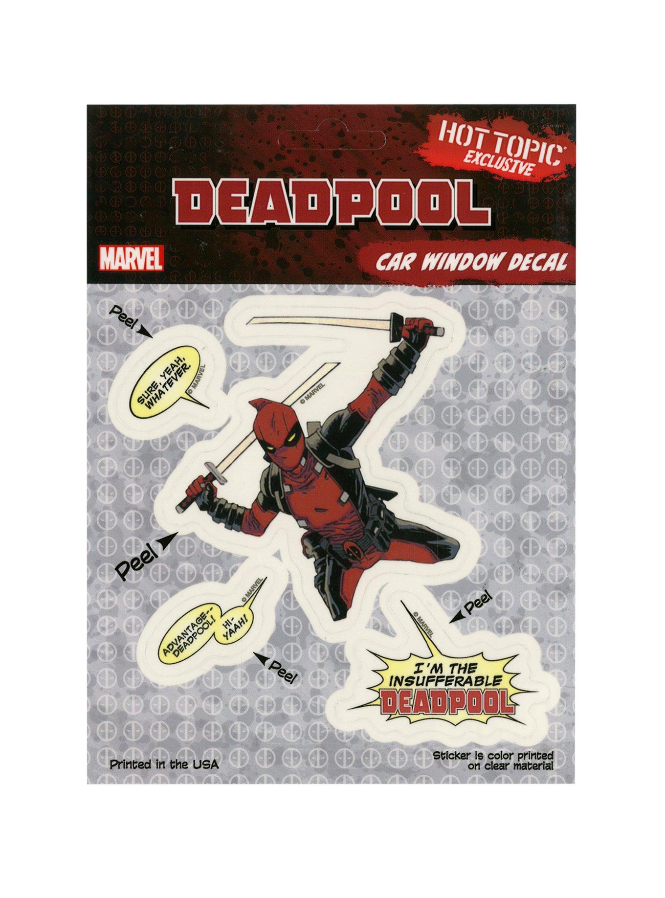Marvel Deadpool Car Window Decals | Hot Topic