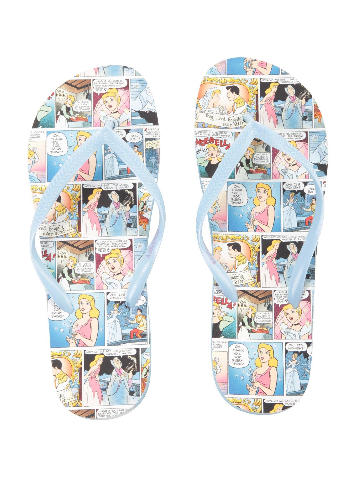 Disney Cinderella Comic Flip Flops | Hot Topic