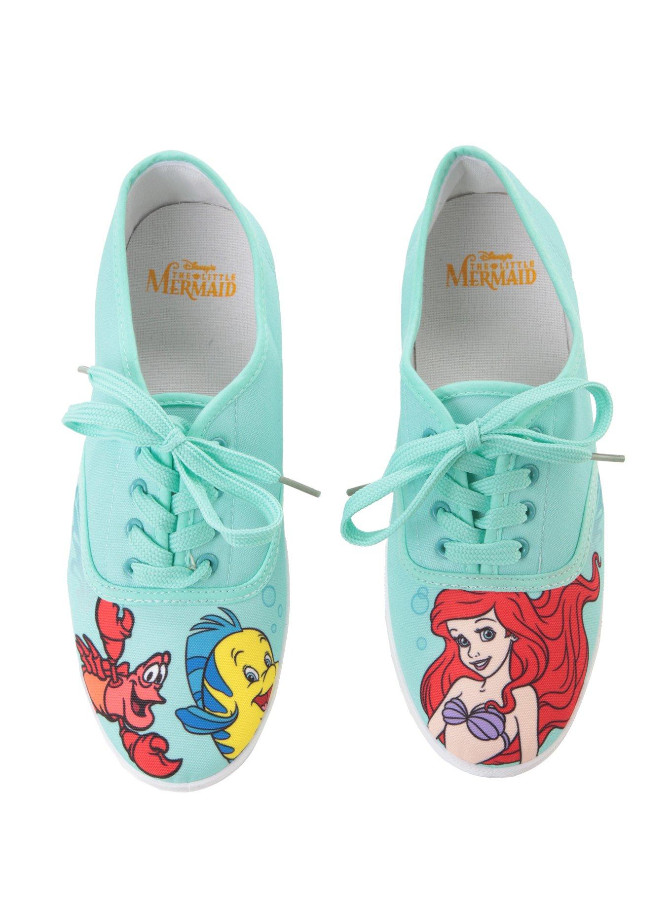 Disney The Little Mermaid Mint Character Lace-Up Sneakers | Hot Topic