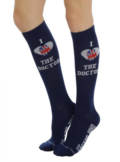 Doctor Who I (Heart) The Doctor Knee-High Socks | Hot Topic